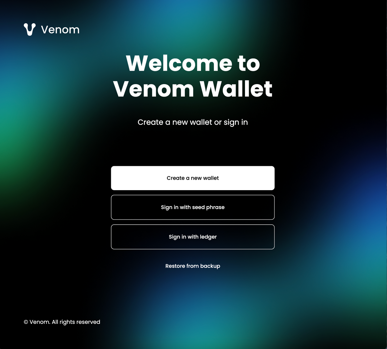 How to Create a New Account with Venom Wallet | Venom Docs
