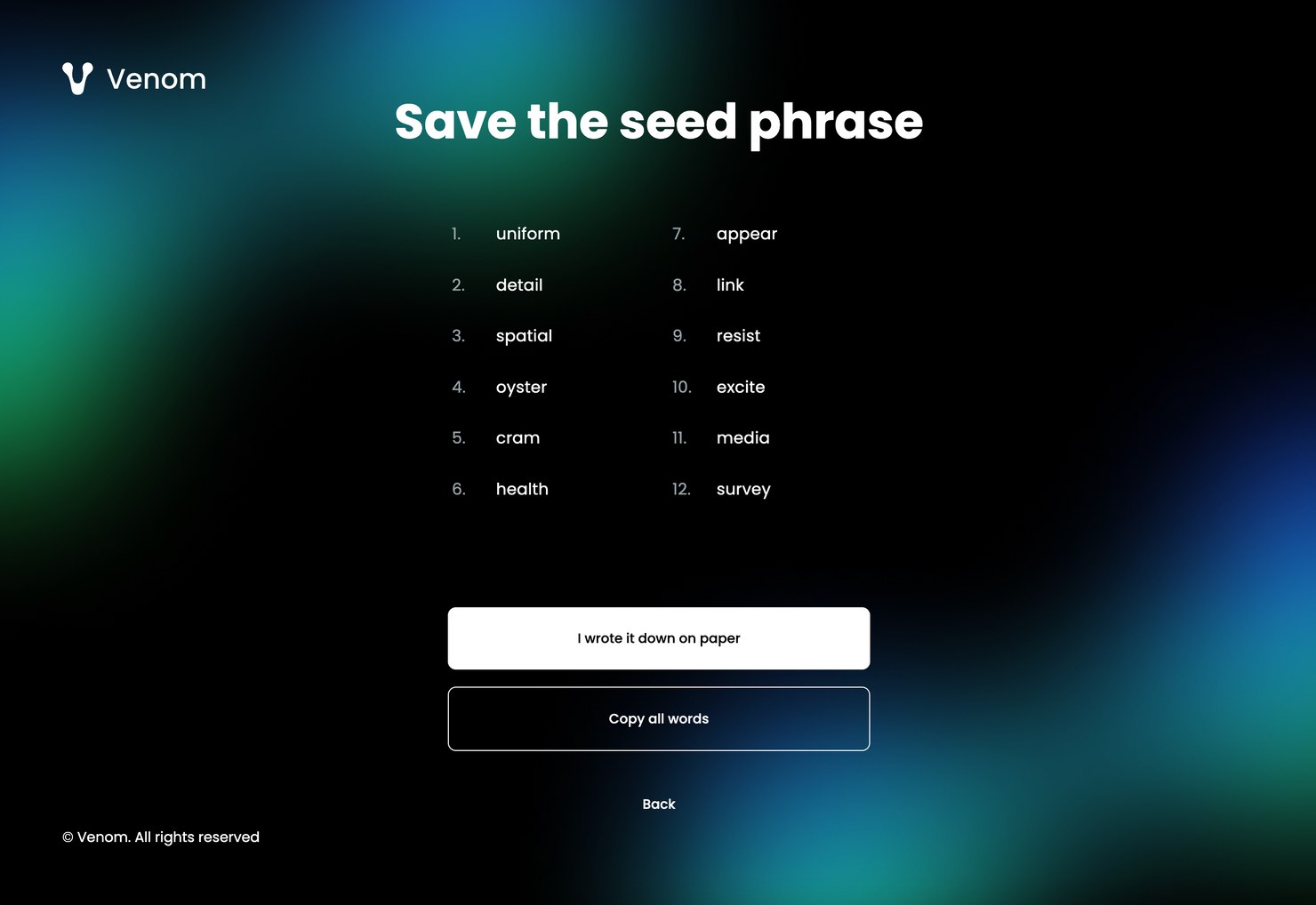 How to Create a New Account with Venom Wallet | Venom Docs